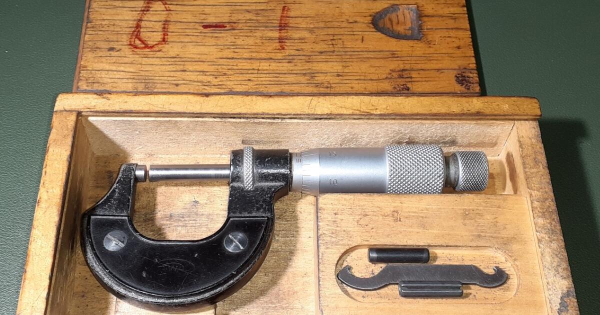 Vintage 0-1” Outside Micrometer KLI 0.001 Precision Tool N-10897 for ...