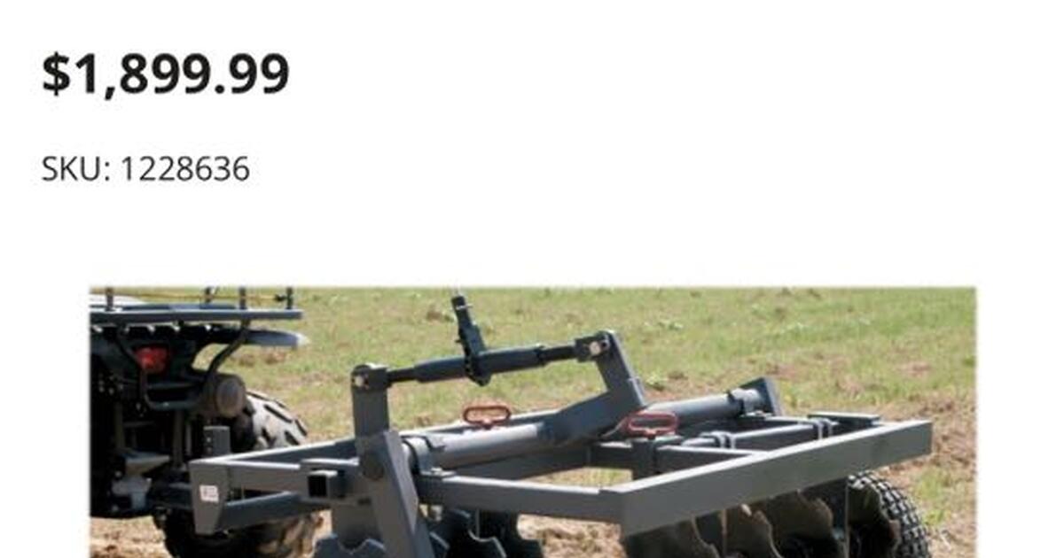 Tarter Terrain Tough ATV 8-Blade Disc Harrow for $700 in Owens Cross ...