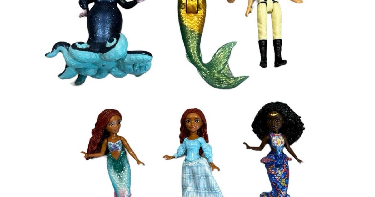 Mattel Disney Toys The Little Mermaid ‘22 Figures Cake Cupcake Toppers ...
