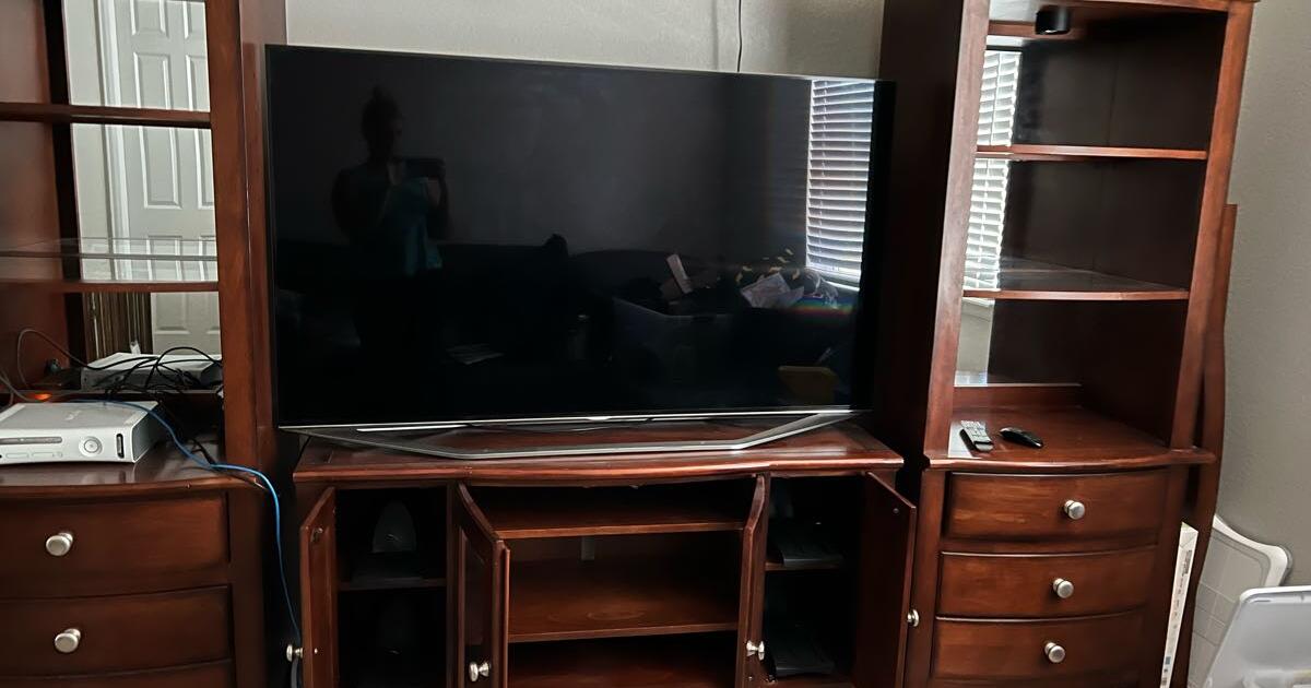 Beautiful entertainment center with lots of storage for $280 in ...