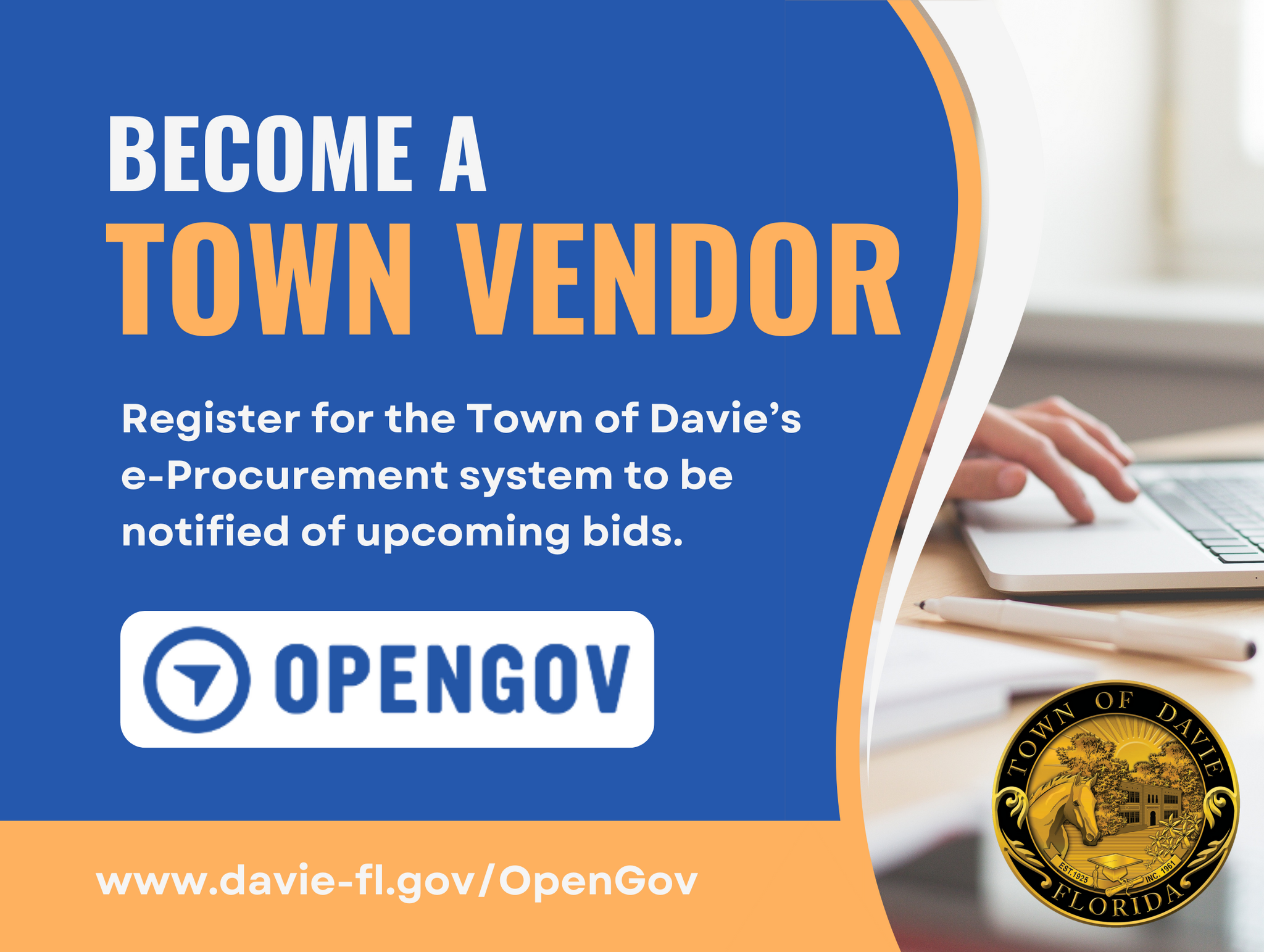 📣 Vendor Announcement: The Town of Davie has transitioned to OpenGov, a ...