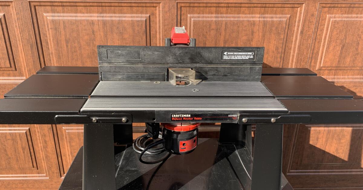 Vintage Craftsman Deluxe Router Table with 1 HP Craftsman Router for ...