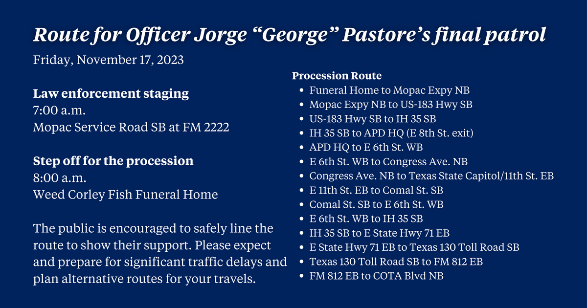 The funeral service for Austin Police Officer Jorge "George" Pastore ...