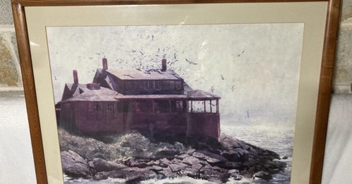 Jamie Wyeth - 1970/80s Lithograph - Red House on Monhegan Island ...