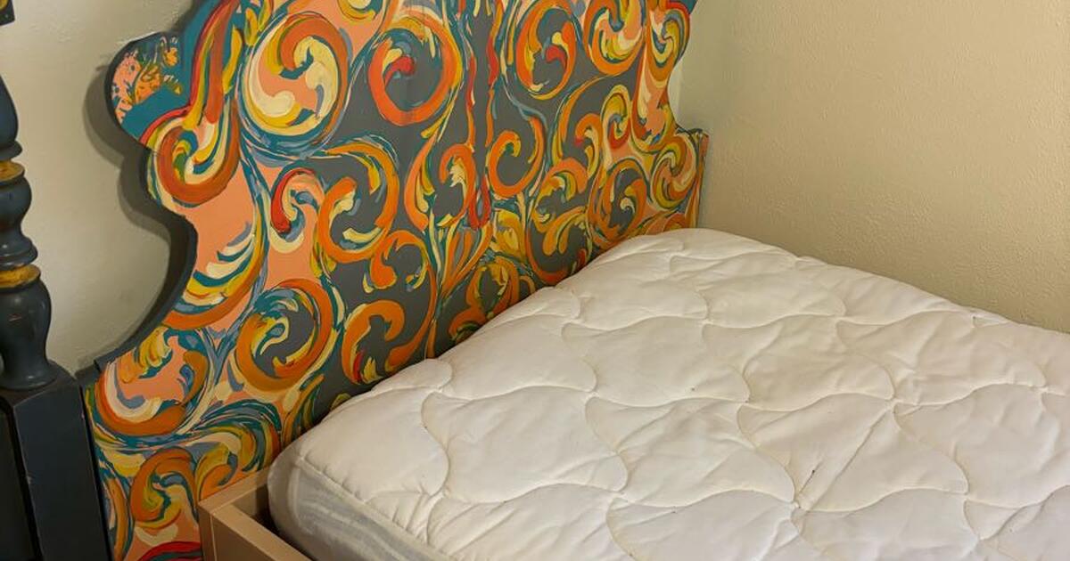 Colorful Twin Headboard with Mattress from originally from La Fonda ...