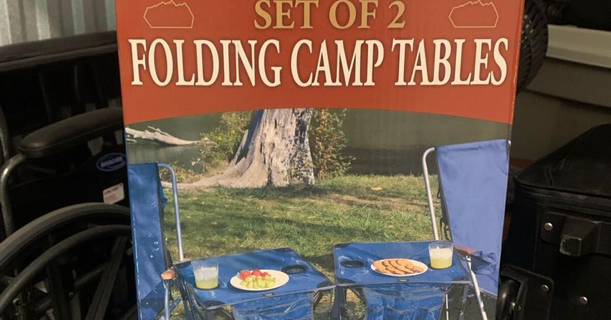 Timber Ridge Folding Camp Tables - Set of 2 w/ carrying bags for $25 in ...