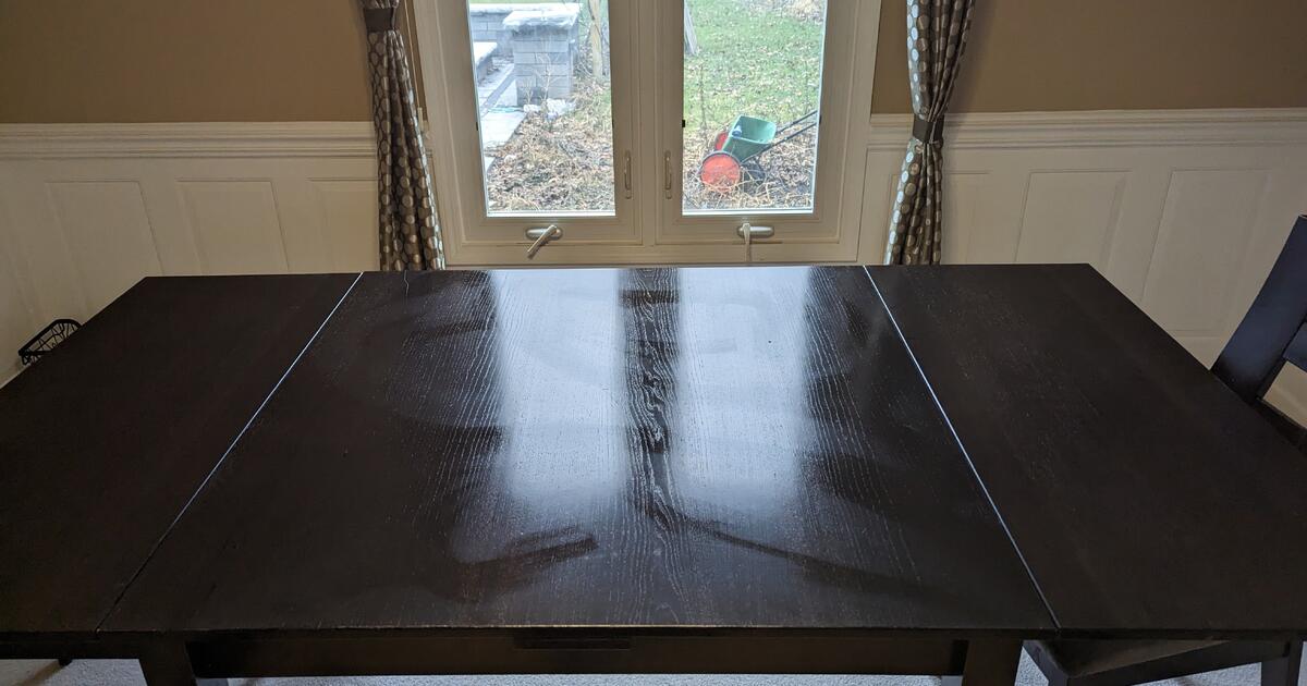 Crate and barrel Dining table square to rectangle extension dining ...