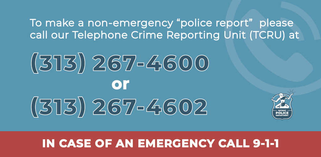To make a non-emergency “police report” please call our Telephone Crime ...