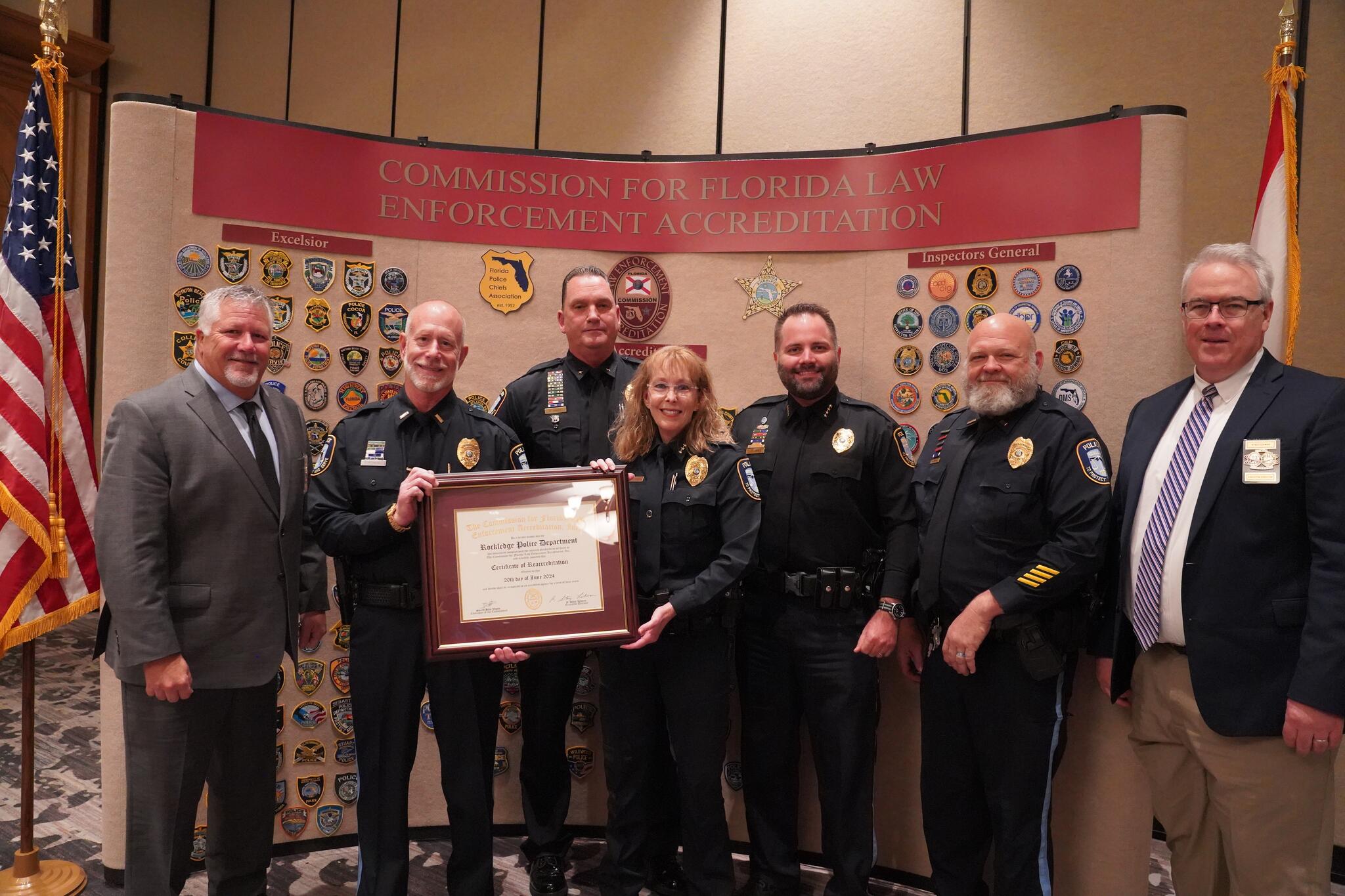Last week, the #Rockledge Department of Public Safety was once again reaccredited with the ...