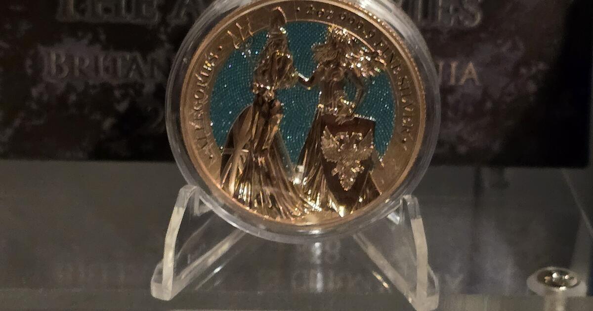 Alien Design Copper Coin, Colorized Copper Dragon And Silver Coins for ...