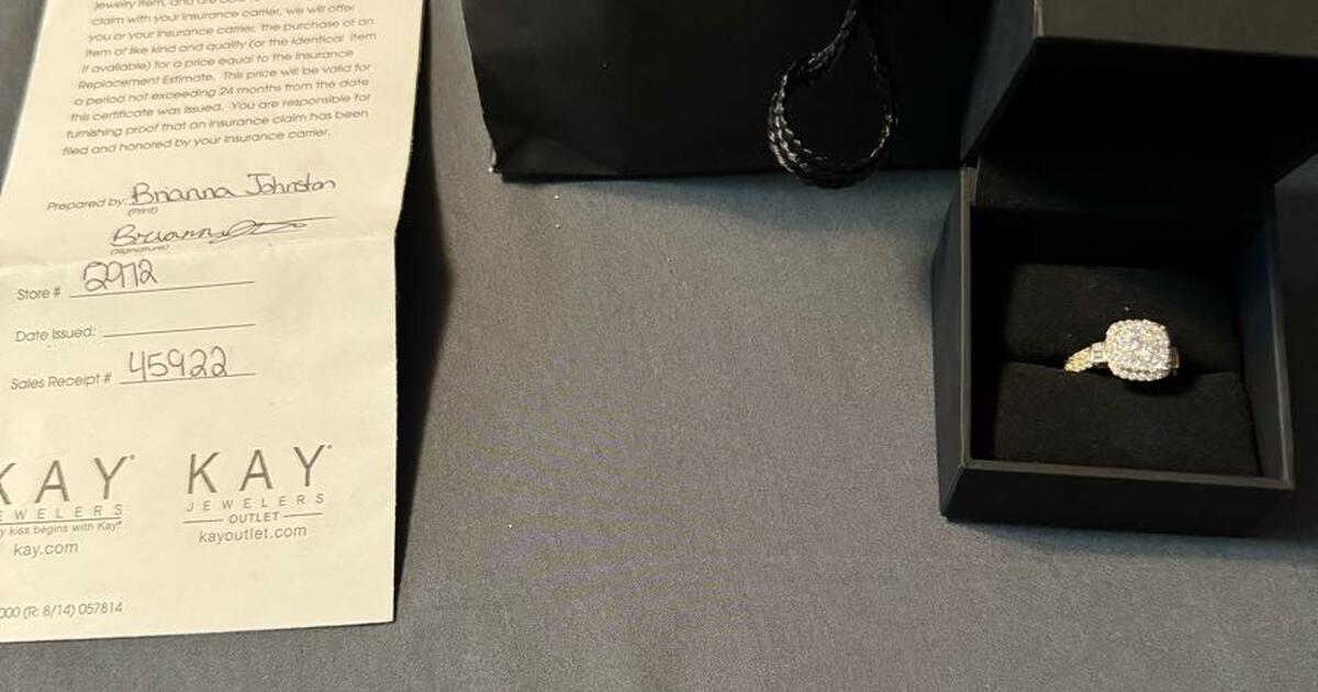 2 CTW Diamond ring with composite setting and High Polish 10K yellow ...