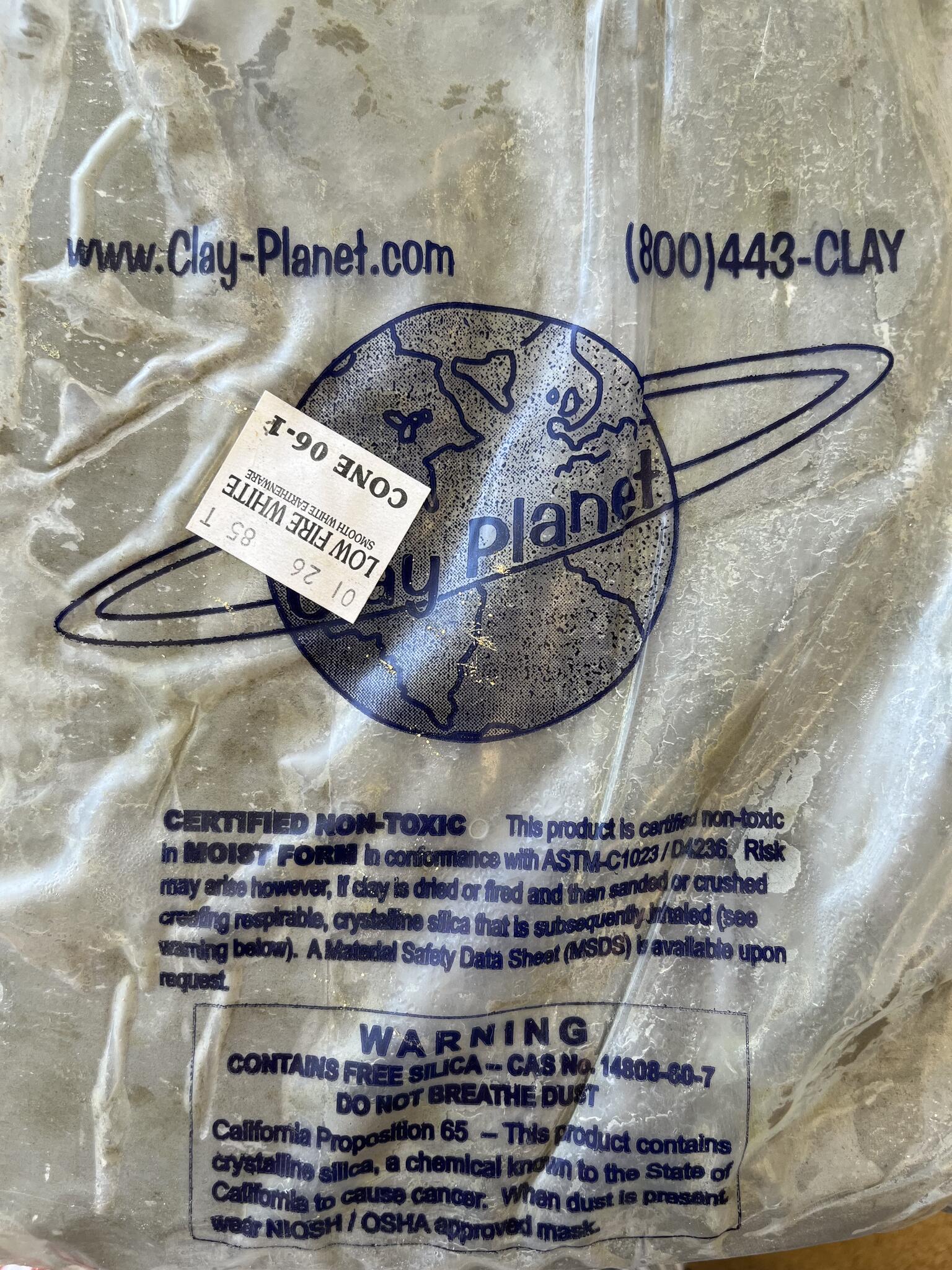 Unopened 25 lb bag of clay for Free in Santa Rosa, CA | For Sale & Free ...
