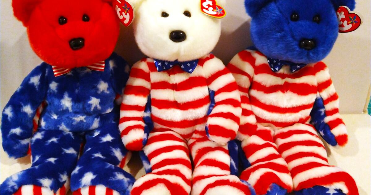 Retired Ty Beanie Buddies--Liberty Trio Teddy Bears $15 each for $123 ...