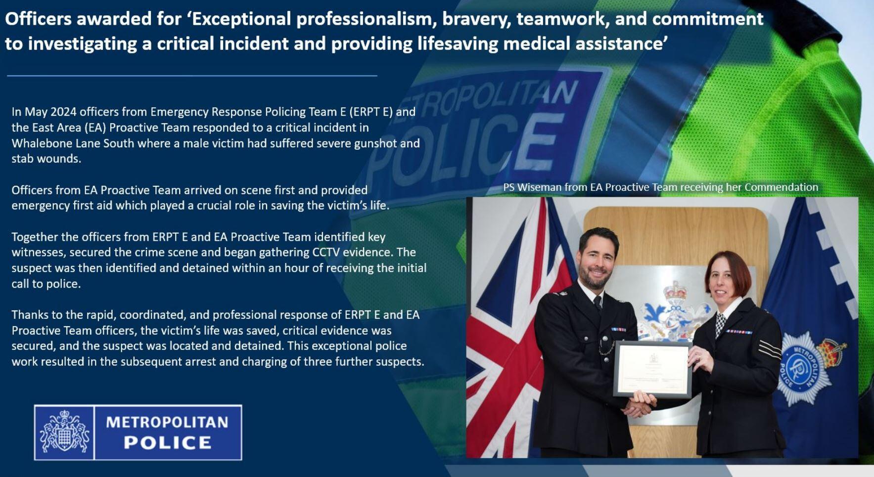 Officers from Emergency Response Policing Team E and East Area ...