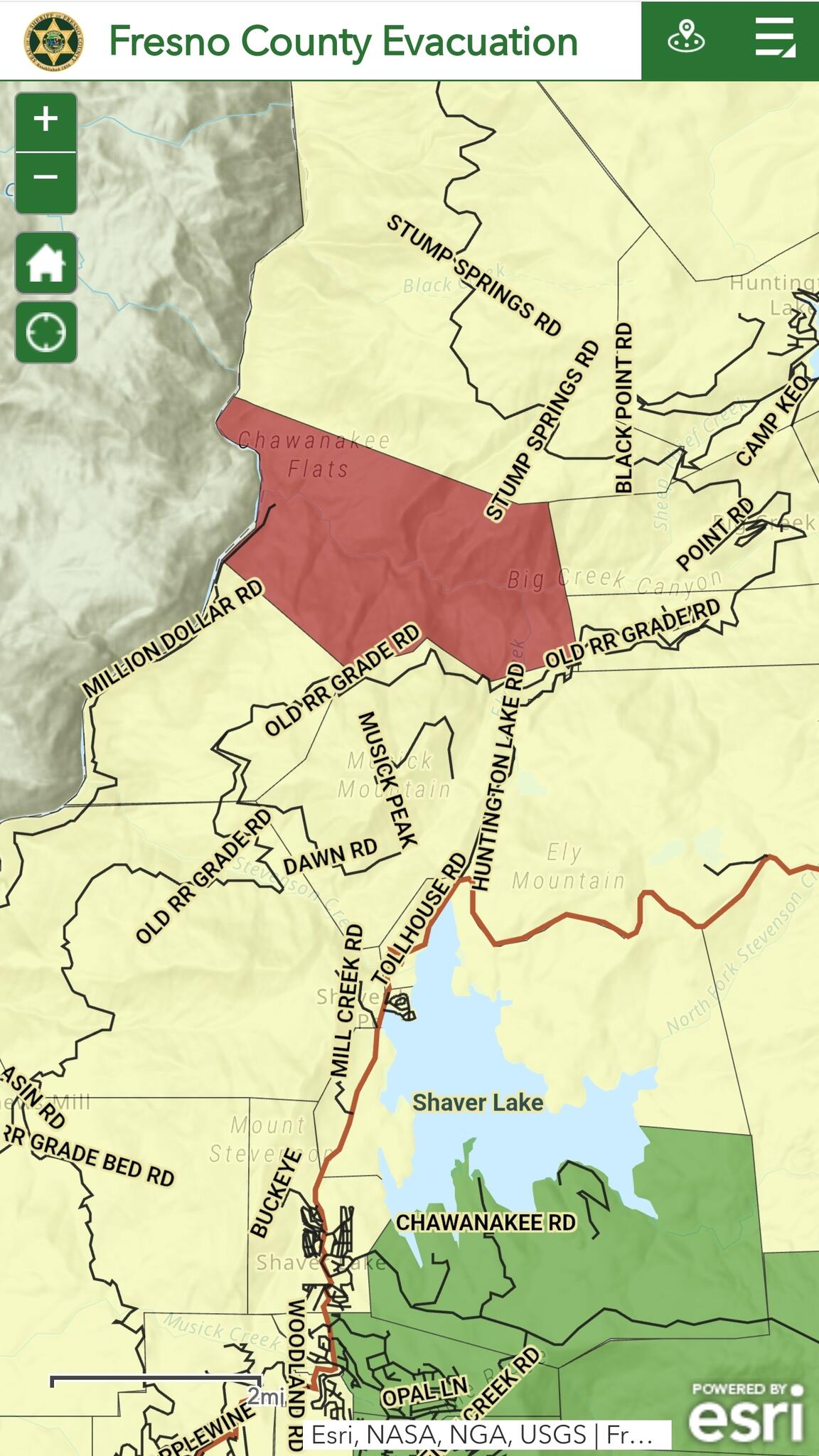 Storm Evacuation Map Activated (Fresno County Sheriff's Office ...