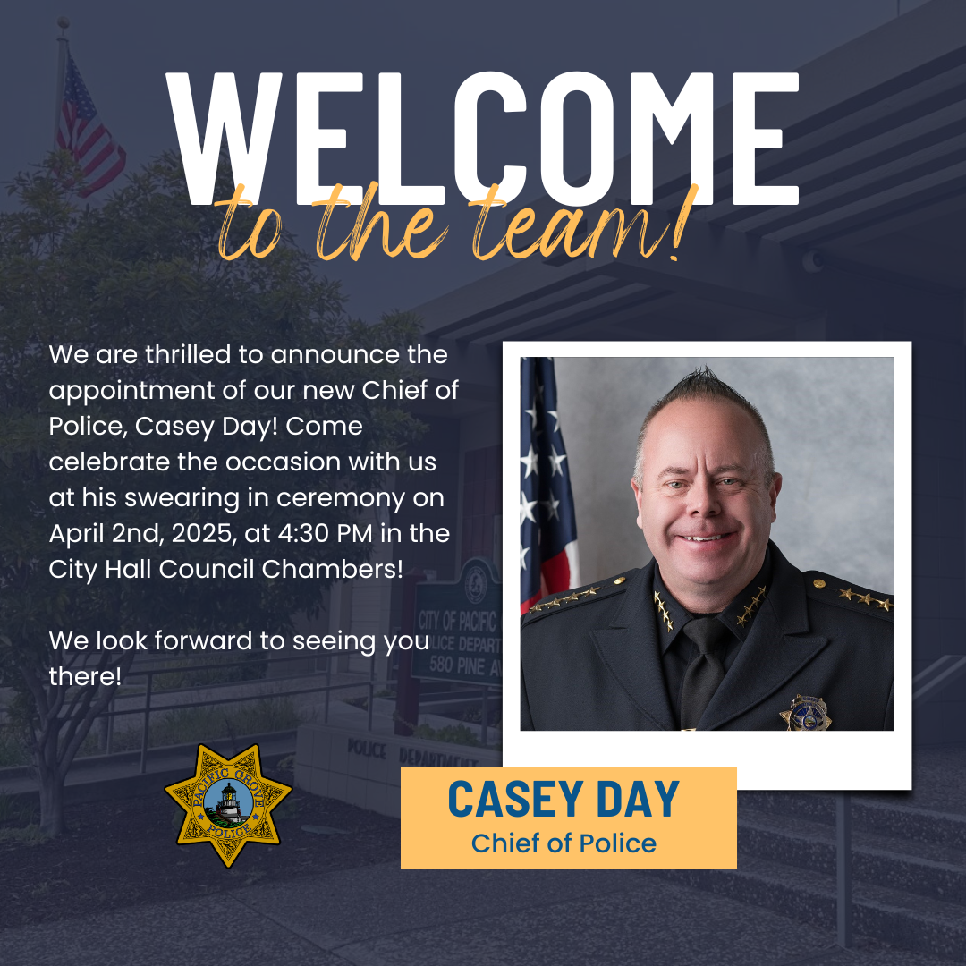 We are thrilled to announce the appointment of our new Chief of Police ...