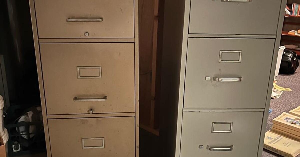 2 Four-Drawer file cabinets; YOU PICK UP AND MOVE for Free in Avon, OH ...