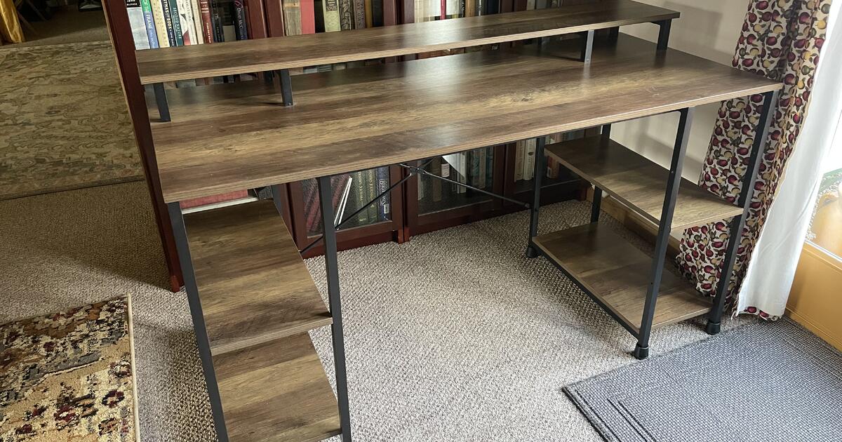 Metal Frame Desk with Shelves for $50 in Port Townsend, WA | For Sale ...