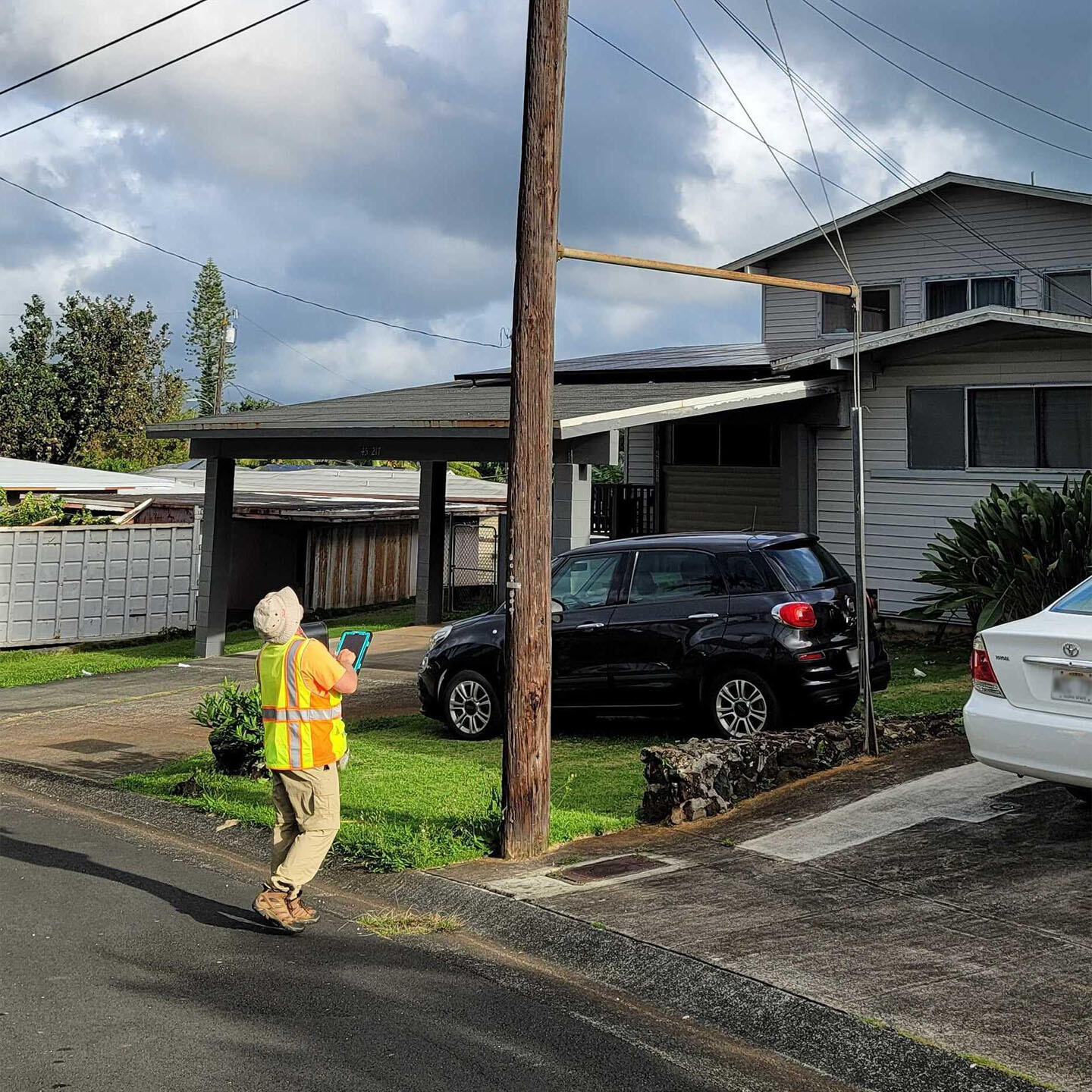 We are taking an inventory audit of attachments on utility poles ...