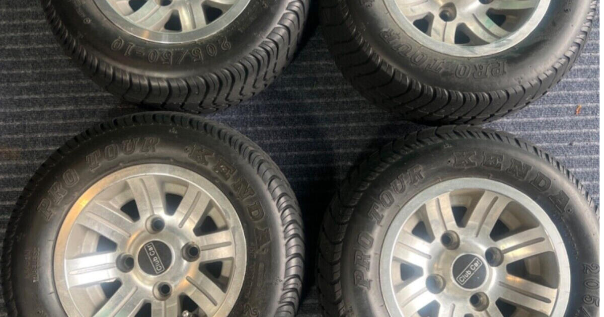(4) Club Car Champion Wheel Rims Rim 10x7 OEM Precedent Tempo 205/50-10 ...