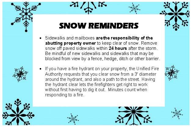 Snow Removal Reminders (City of Holladay) — Nextdoor — Nextdoor