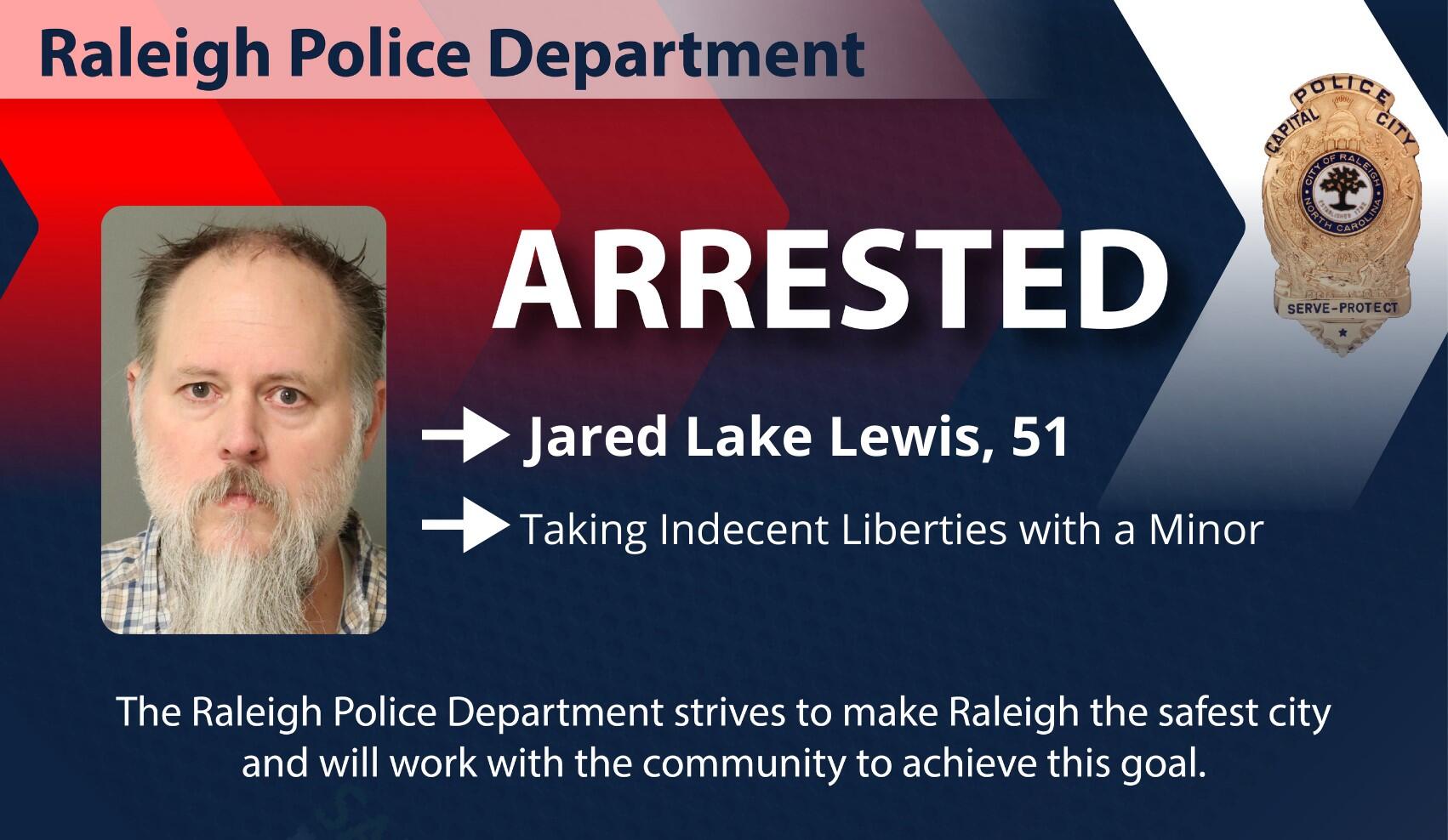 On December 14, 2023, the Raleigh Police Department arrested Jared Lake ...