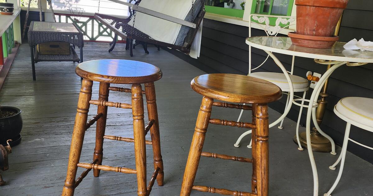 Vintage Wood Bar Stools for $30 in Spokane, WA | For Sale & Free — Nextdoor
