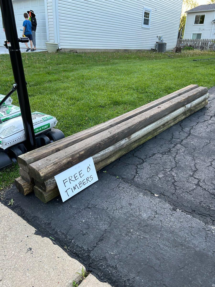 8 foot Landscape Timbers FREE in Schaumburg, IL | For Sale & Free ...