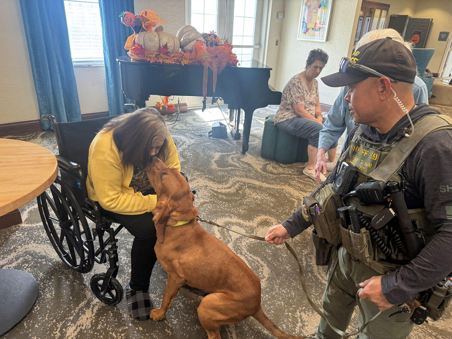 On Thursday, Deputy Marion, Deputy Sun, and K9 partner Ziva visited ...