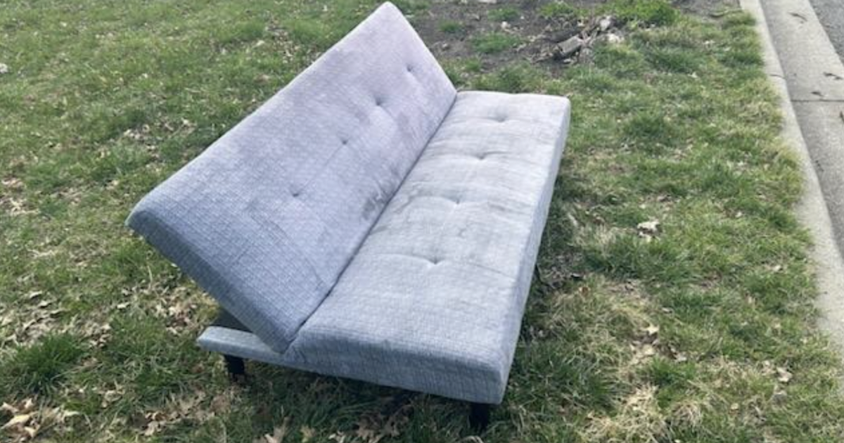 FREE - Gray Upholstered Futon 5.5 feet by 3.5 Feet for Free in Fairway ...