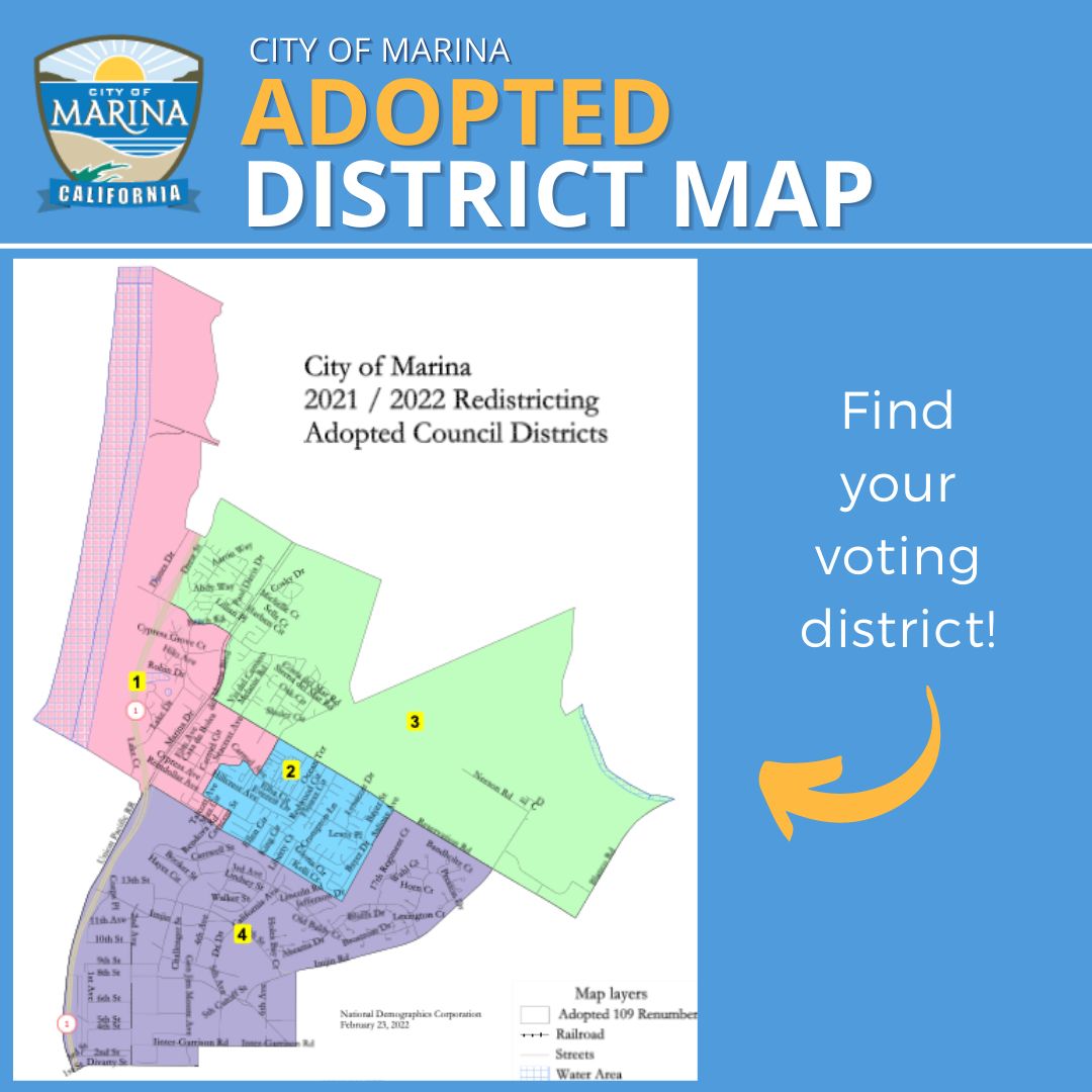 Check Out the Adopted District Map! (City of Marina) — Nextdoor — Nextdoor