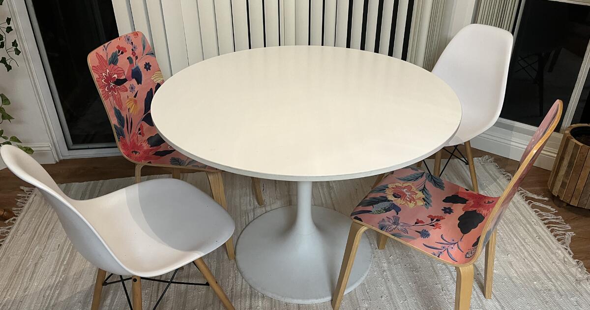 White Ikea Tulip dining table for $90 in Venice, CA | For Sale & Free ...