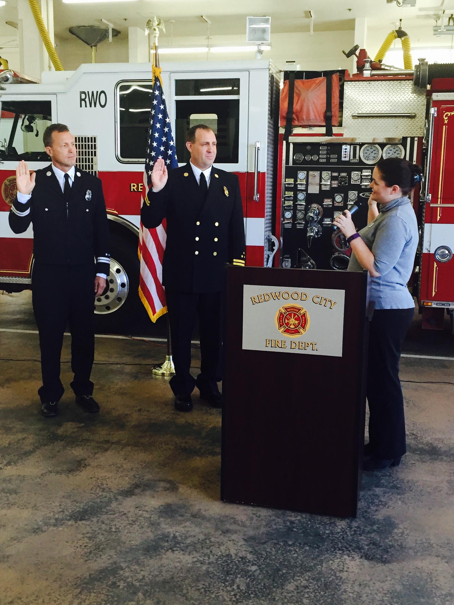 Redwood City Fire Department Swearing In and Promotional Ceremony ...