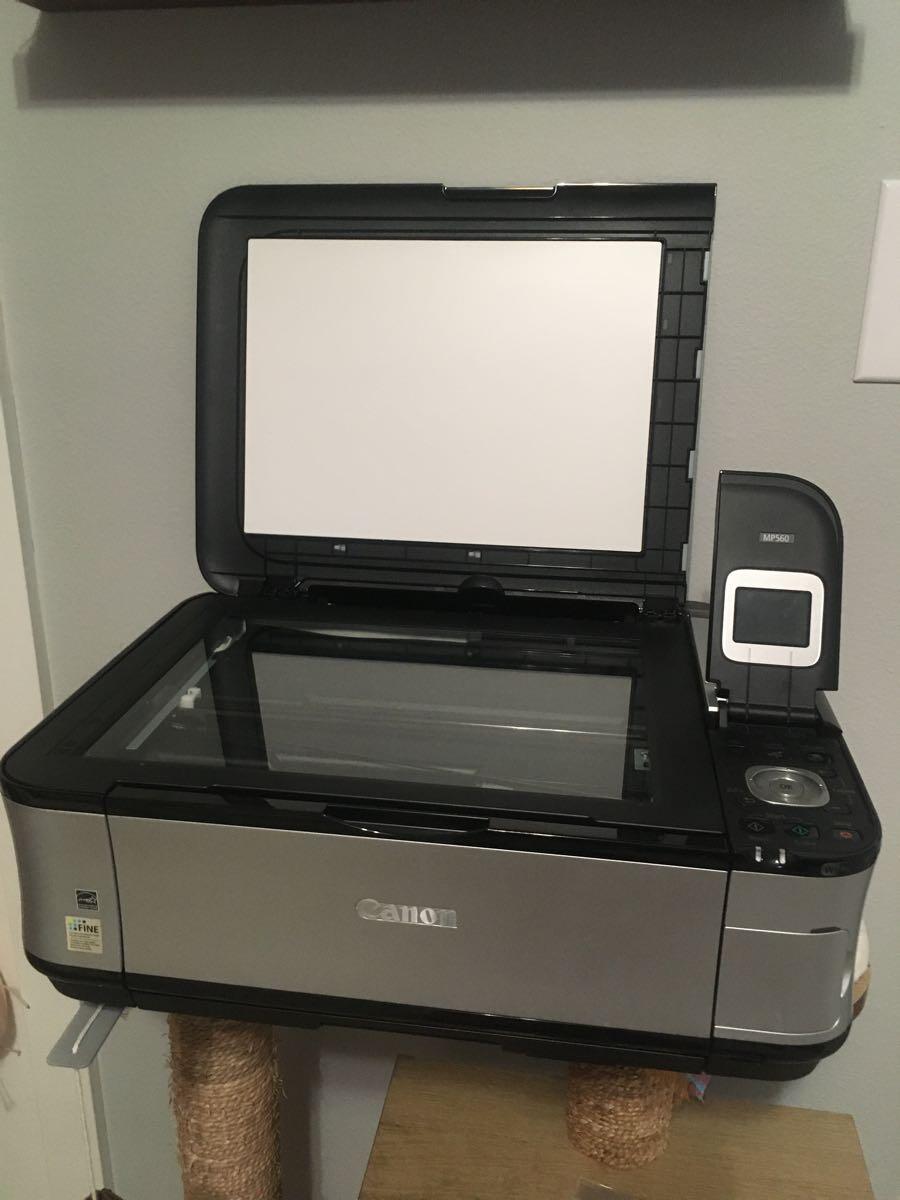 Canon PIXMA MP560 printer, scanner, copier with cords and ink for $45 ...