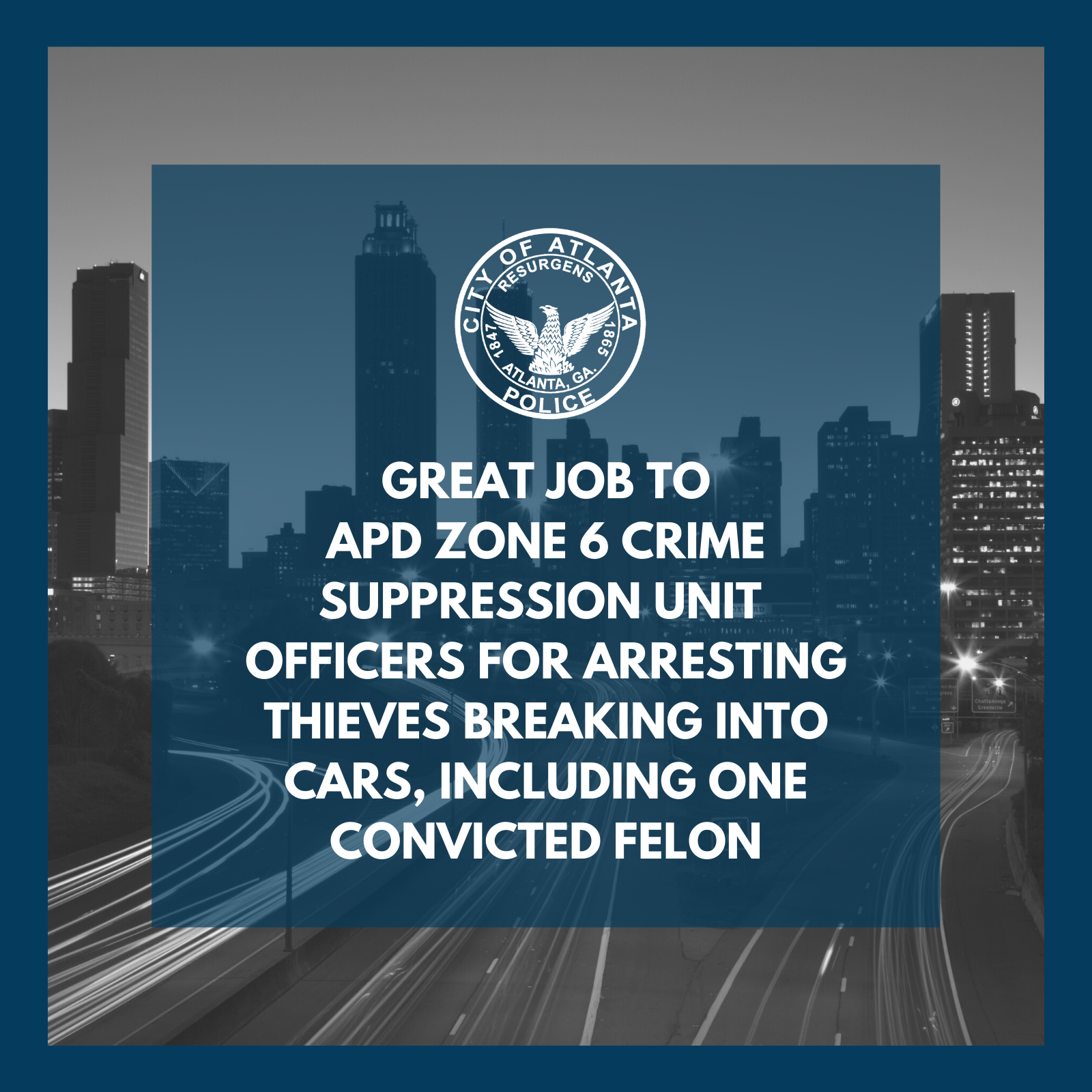 Atlanta Police Zone 6 Crime Suppression Unit works to arrest crew ...