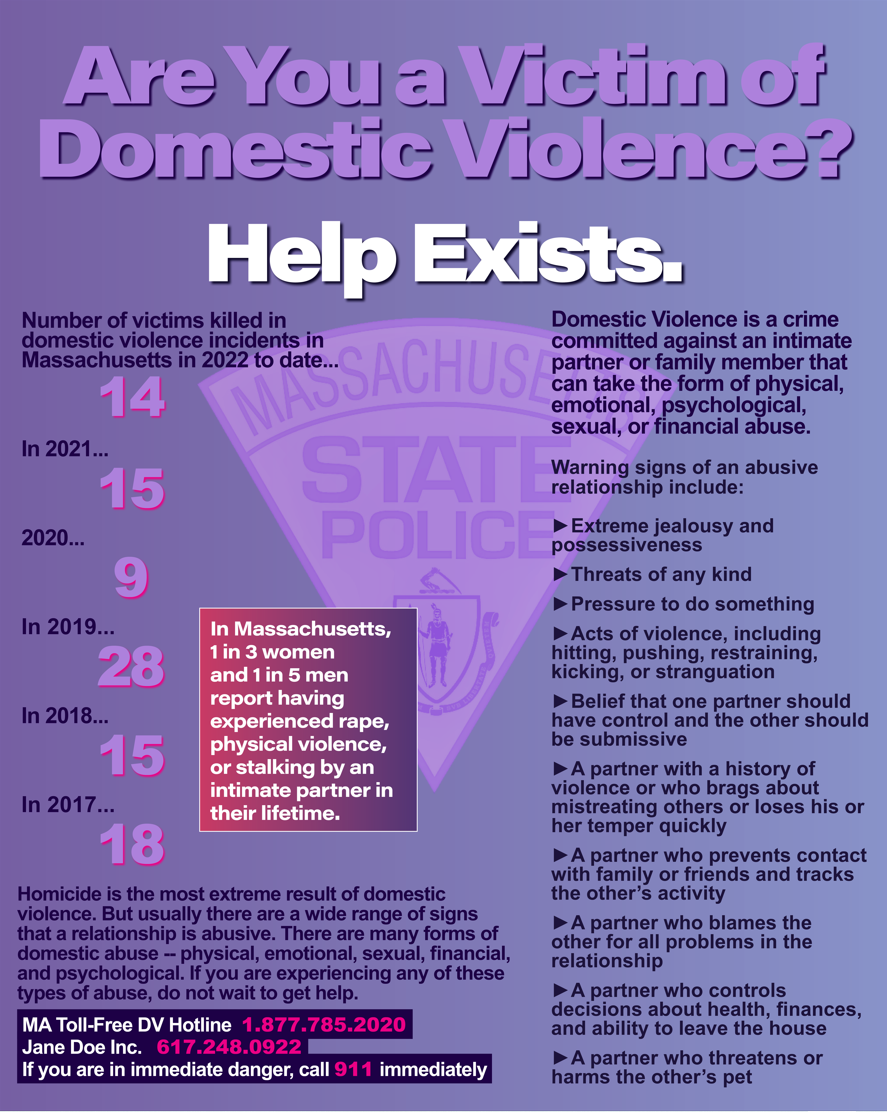 Domestic Violence Awareness Month Massachusetts State Police — Nextdoor — Nextdoor