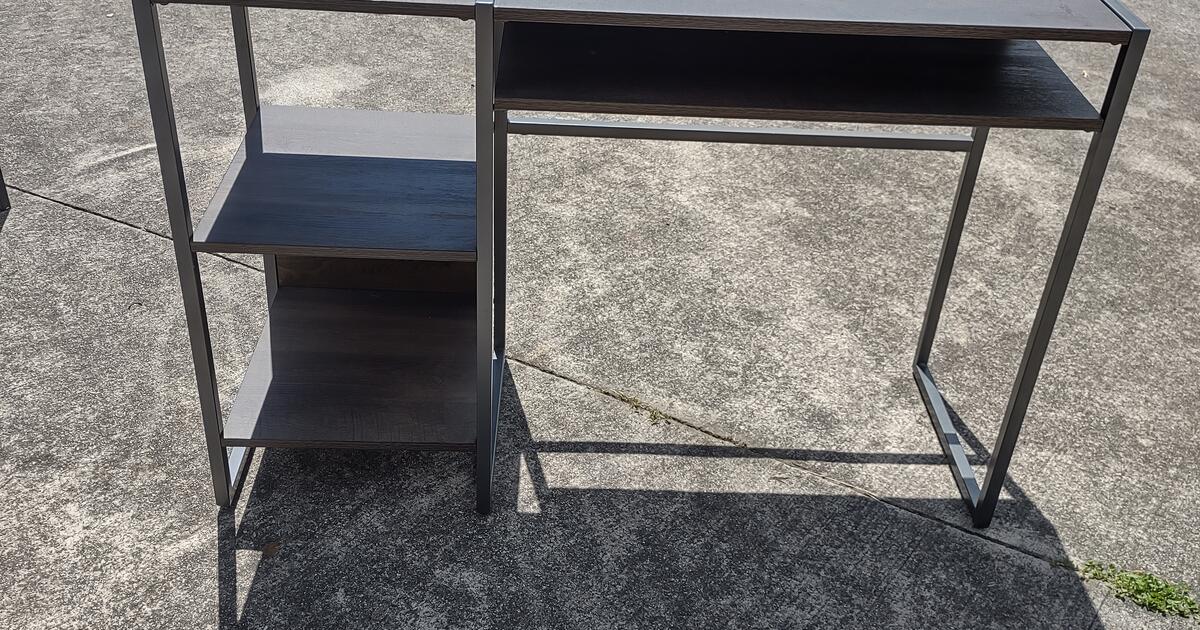 Metal frame desk with wood grain top for $35 in Charlotte, NC | For ...