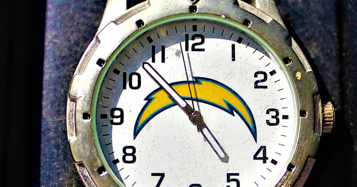 BRAND NEW! Gametime NFL Chargers Watch W/ Brown Leather Band for $45 in ...