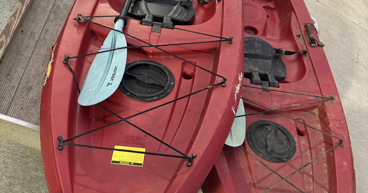 Lifetime Red Kayaks with Paddles for $200 in Greensboro, GA | For Sale ...