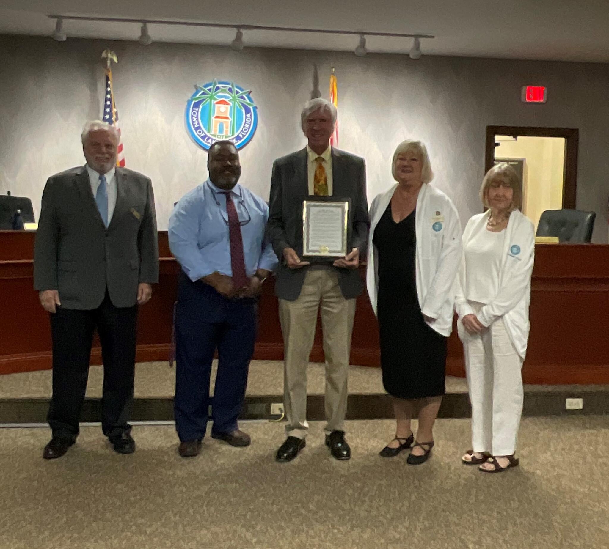 MICHAEL O’ROURKE RECOGNIZED FOR HIS SERVICE TO THE TOWN OF LAKE PARK ...