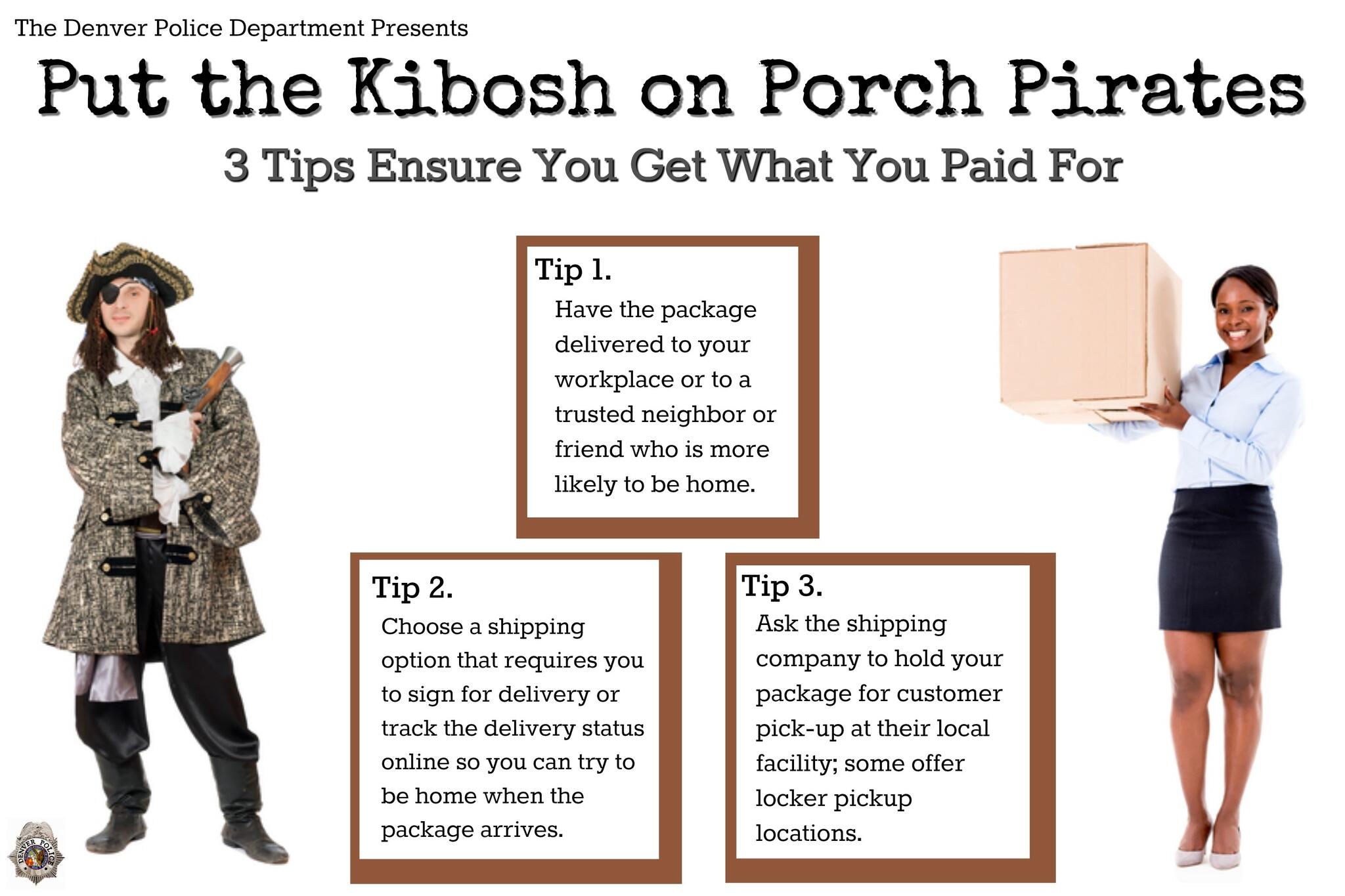 As a reminder, follow these three tips to prevent package thefts and to ...