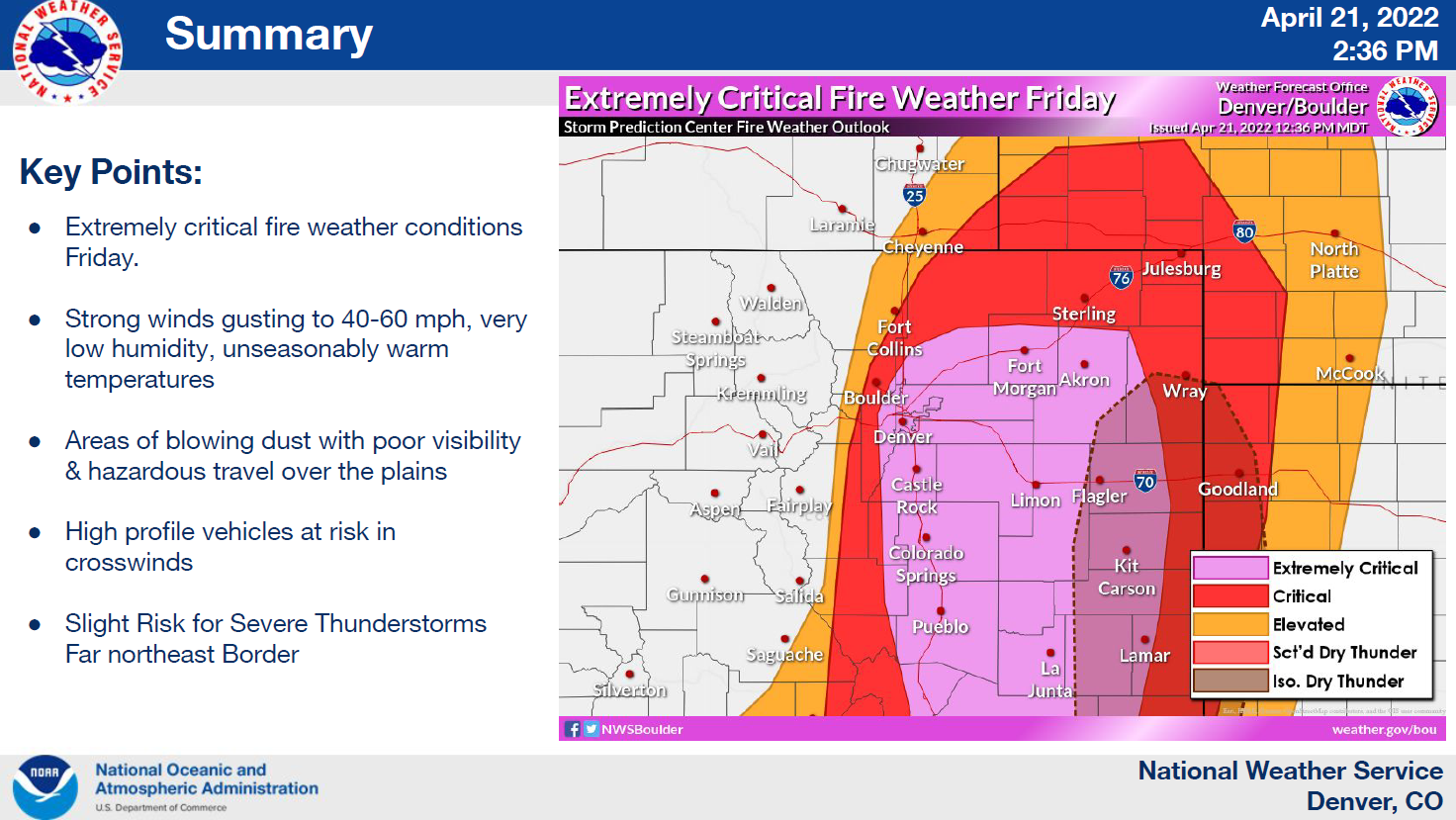 Fire Weather Update - Red Flag Warning (Elbert County Office of ...