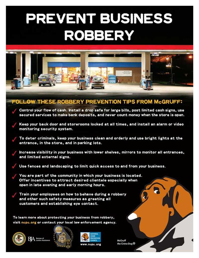 Commercial Robbery Safety Prevention Tips. (DeKalb County Police ...