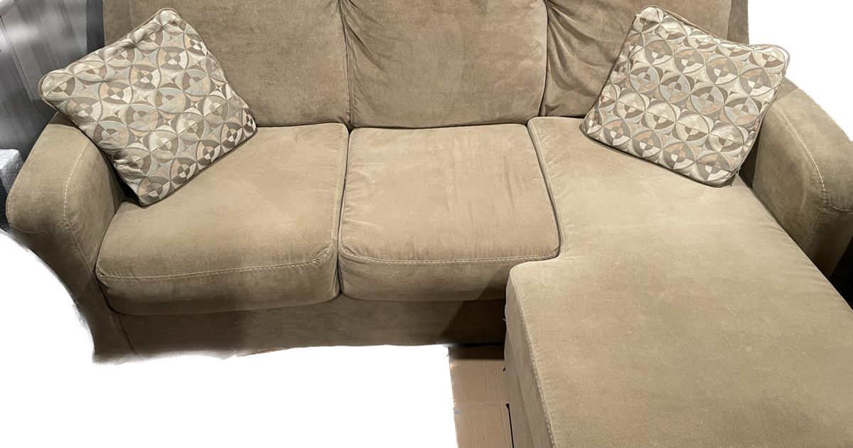 Tan Reversible Chaise Sofa - Chofa for $150 in Burke, VA | For Sale ...