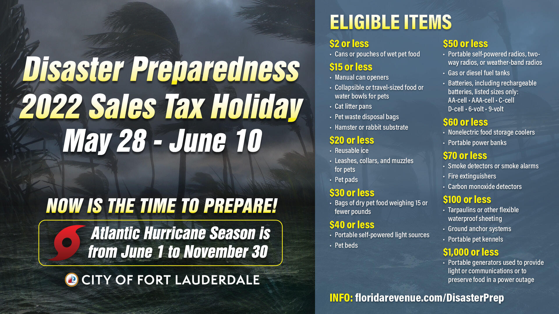 What's at the top of your hurricane prep shopping list? (City of Fort ...