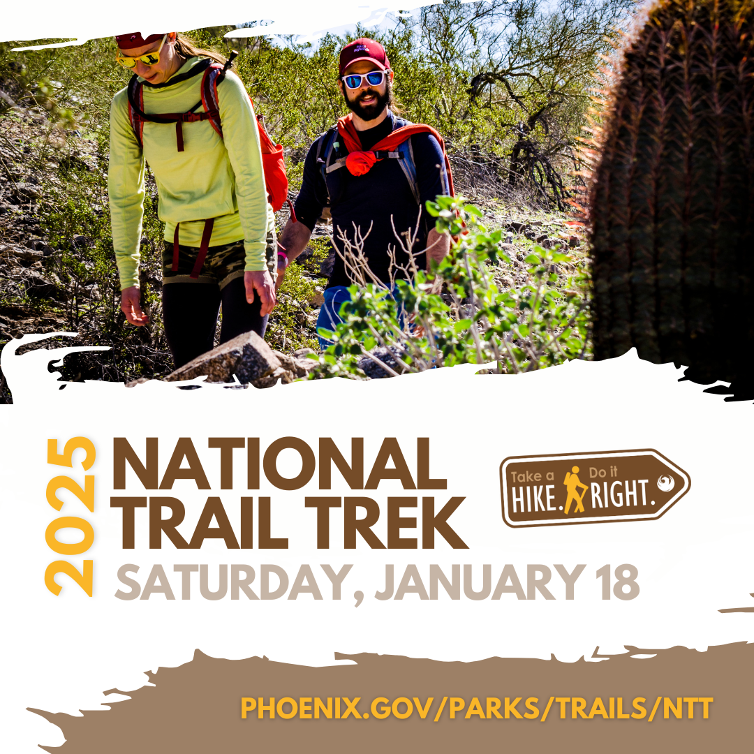 The 2025 National Trail Trek is Saturday, January 18th at South Mountain Park and Preserve ...