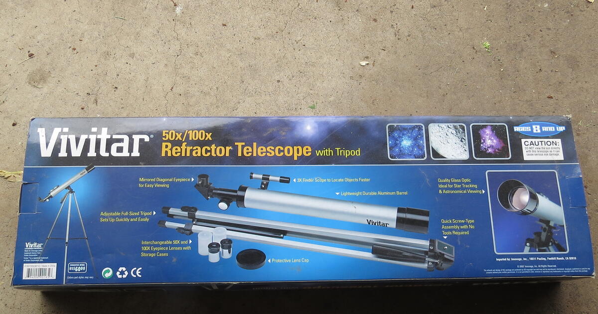 Vivitar 50x/100x Refractor Telescope w/tripod for $10 in Eagan, MN ...