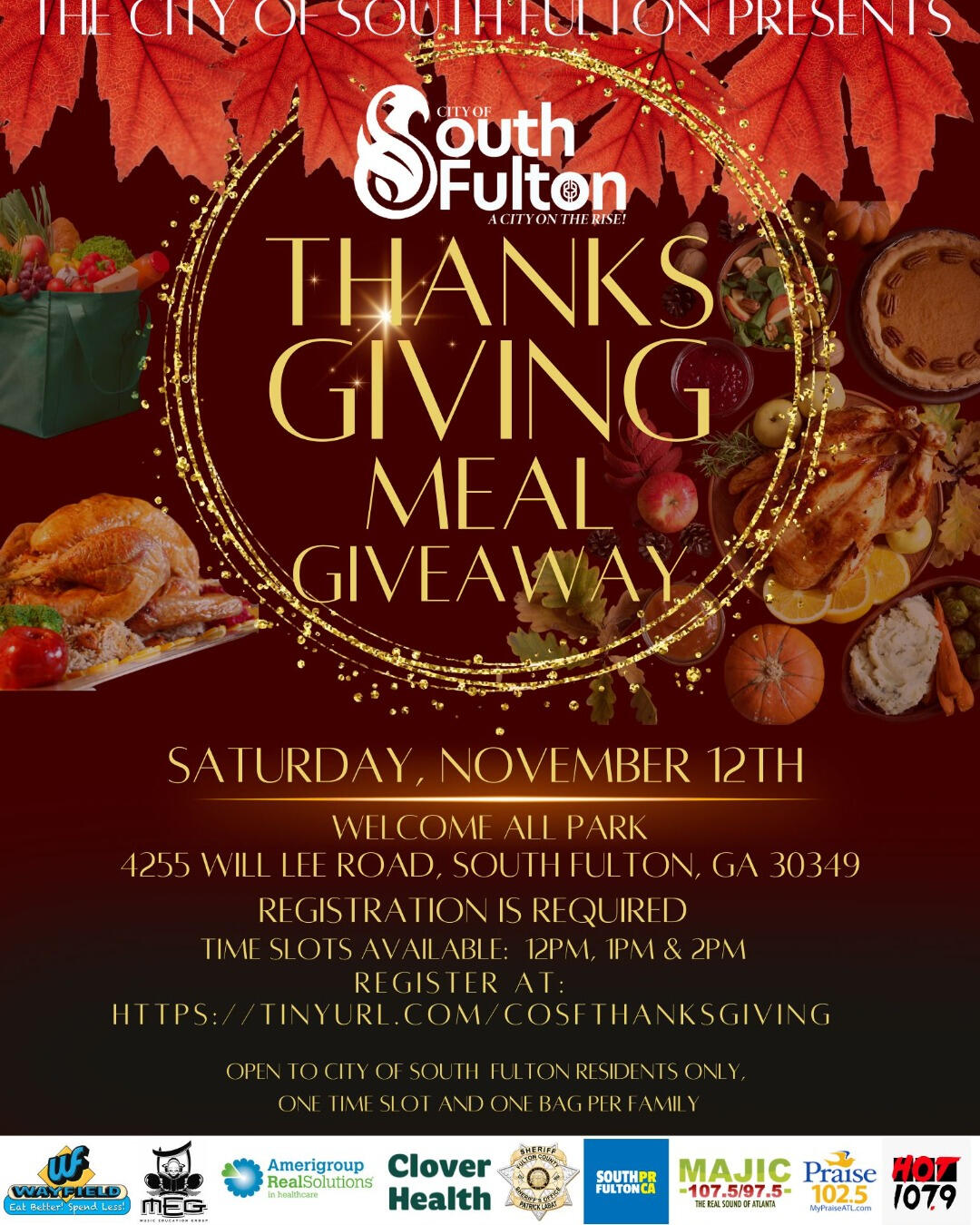 Thanksgiving Meal Giveaway (City of South Fulton) — Nextdoor — Nextdoor