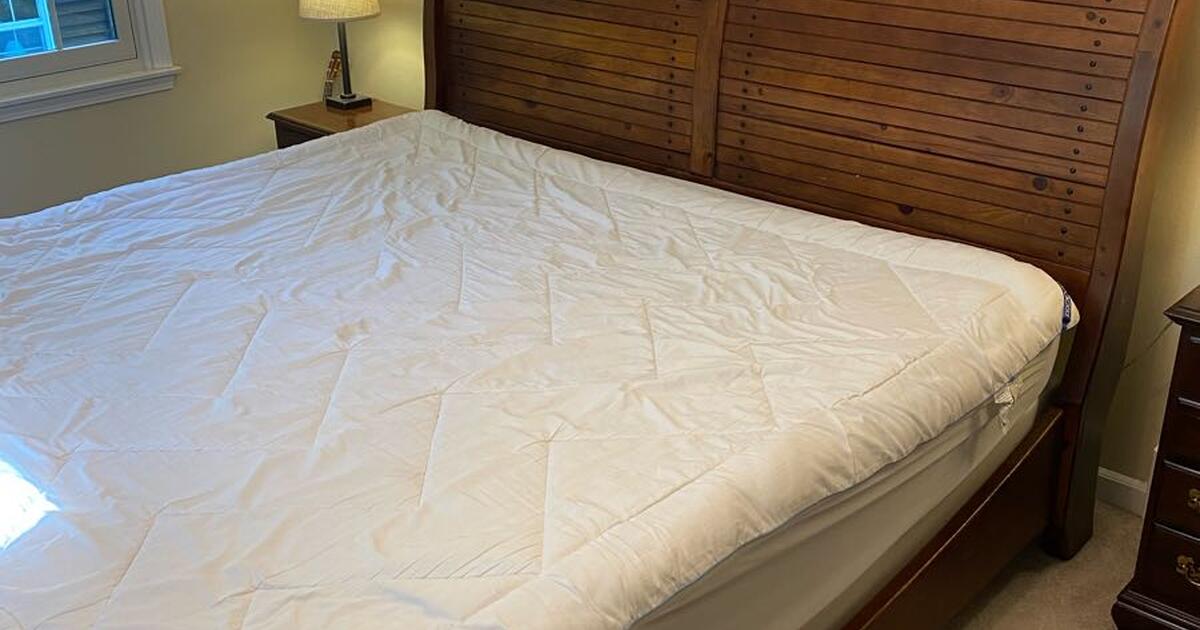 King size bed frame with box spring (free) in Orchard Park, NY | For ...