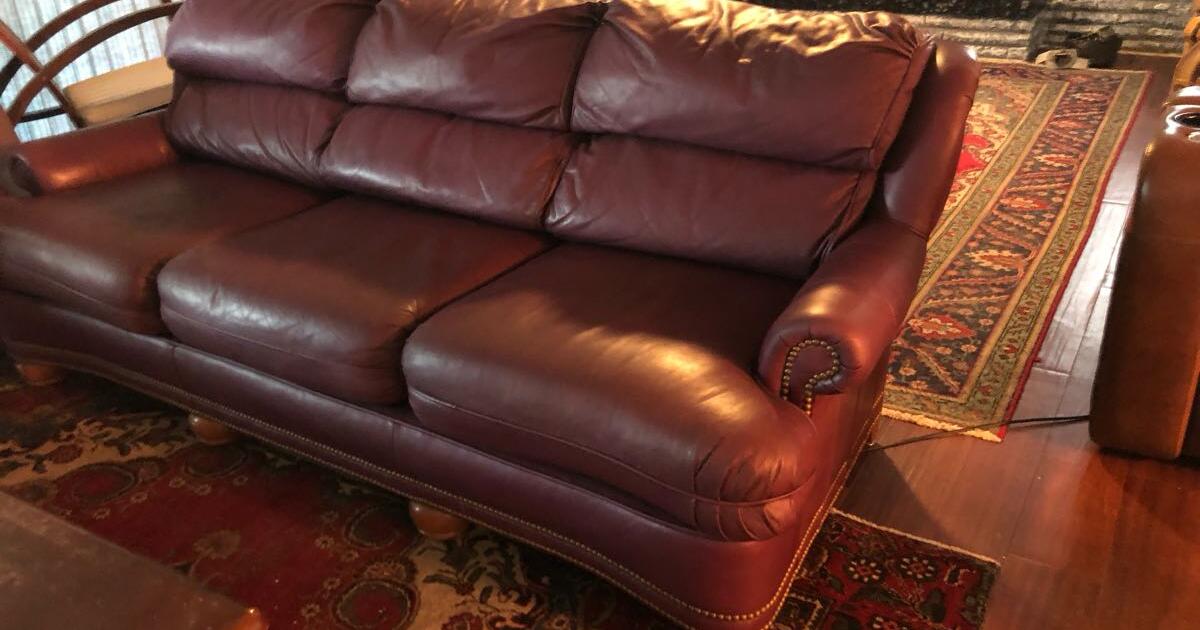Thomasville leather sofa for $140 in Port St. Lucie, FL | For Sale ...